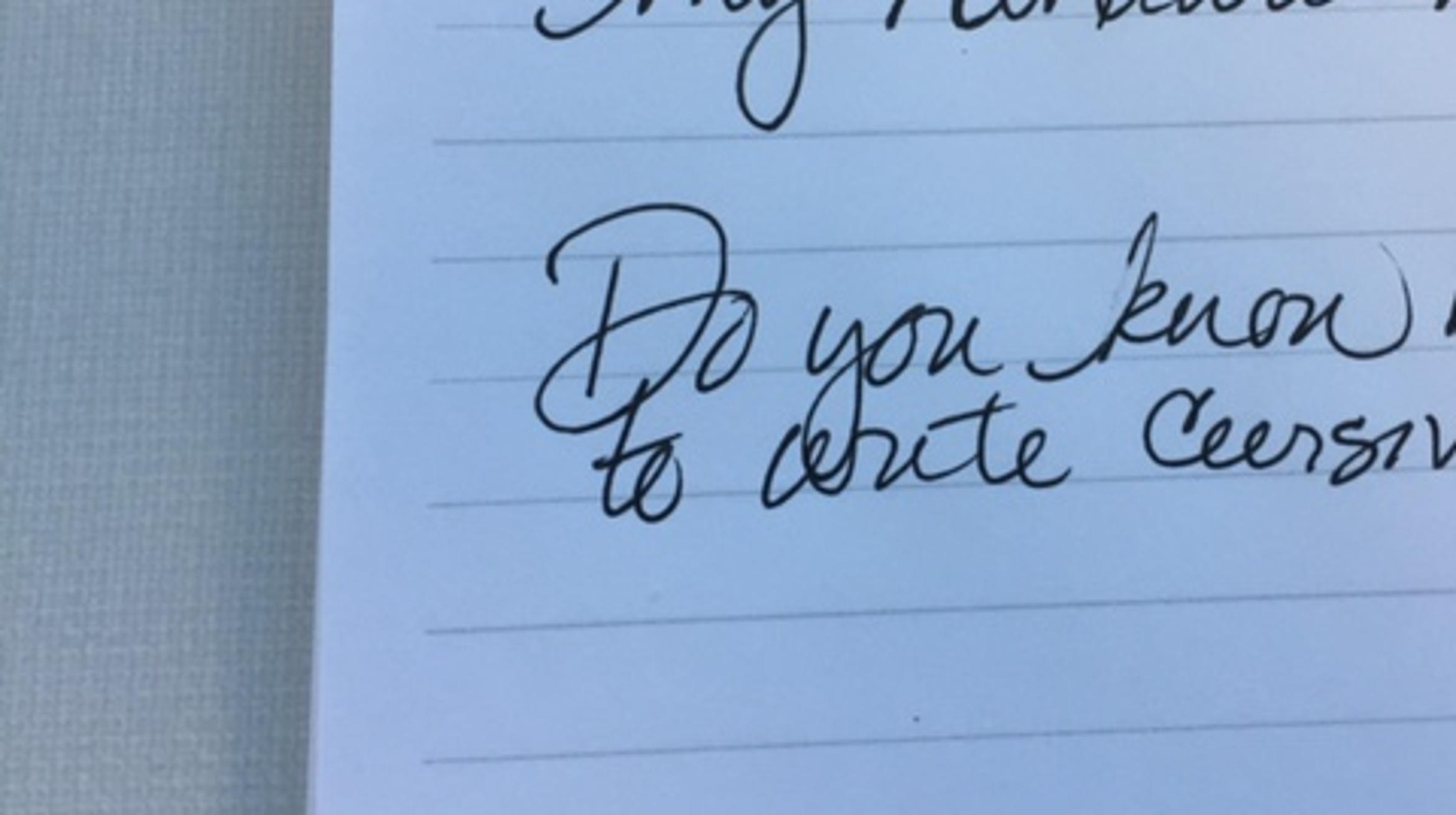 Are Your Children Learning Cursive? | WDET