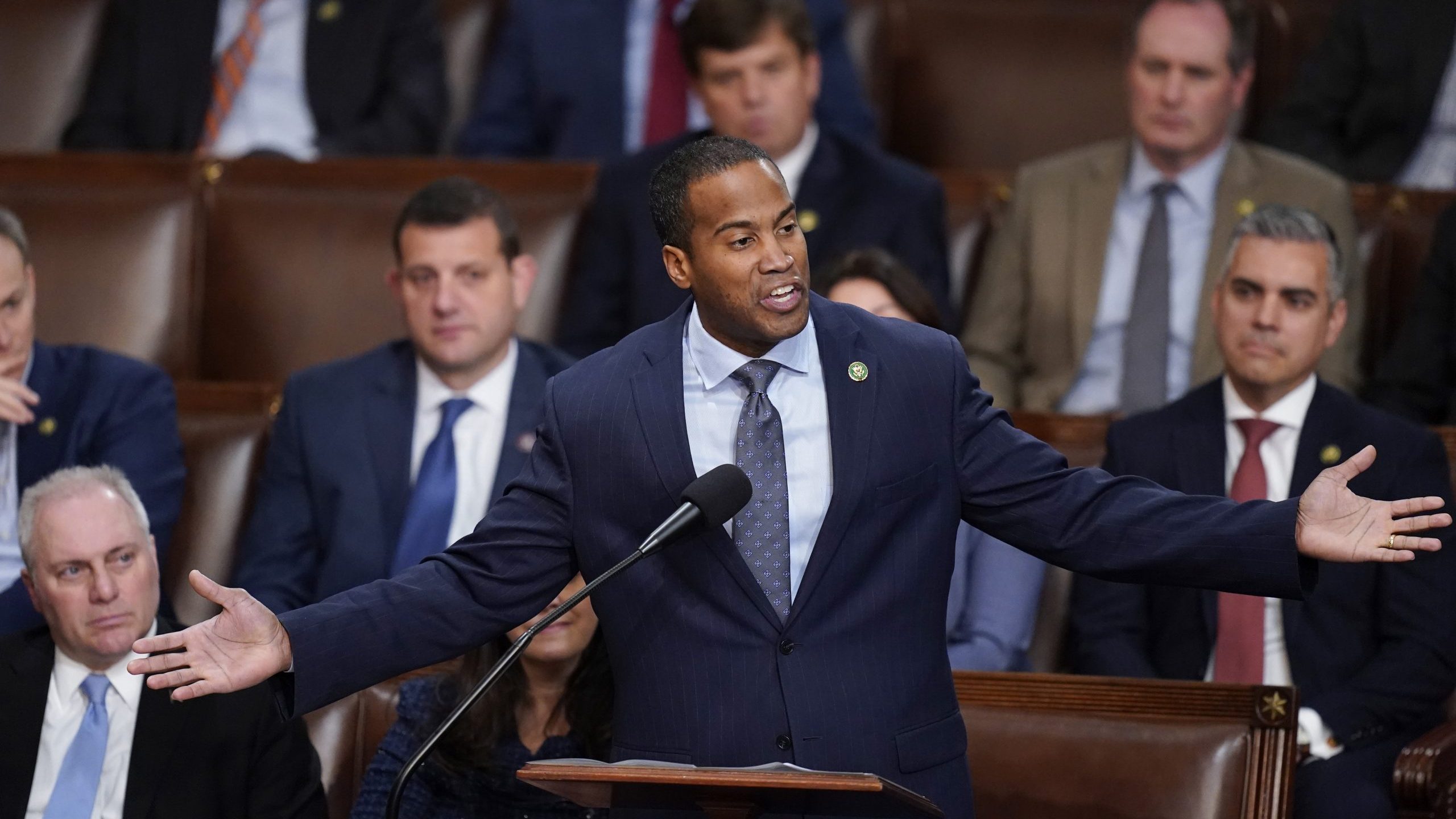 Rep-elect John James urges House Republican holdouts to support McCarthy in first floor speech ...
