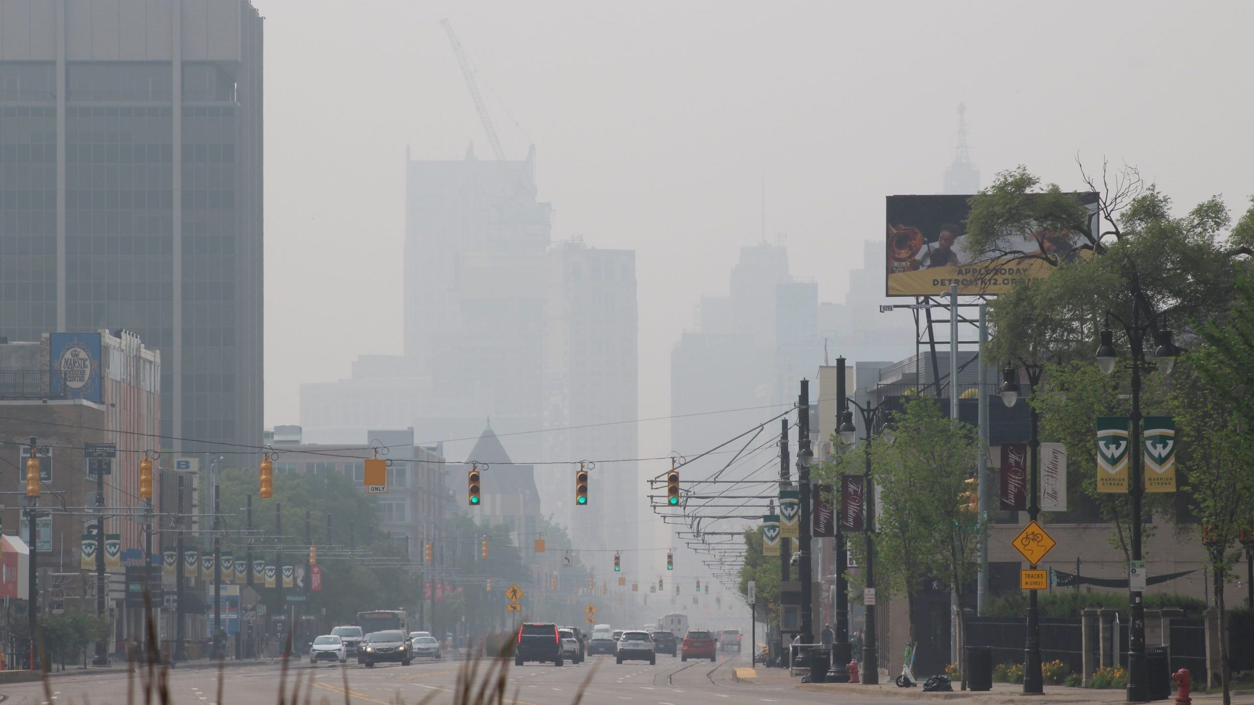 Haze over Metro Detroit reminds US residents that Canadian wildfires persist - WDET 101.9 FM