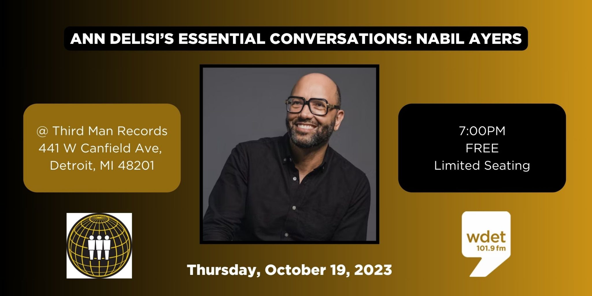 Ann Delisi's Essential Conversations: Nabil Ayers @ Third Man Records - WDET 101.9 FM