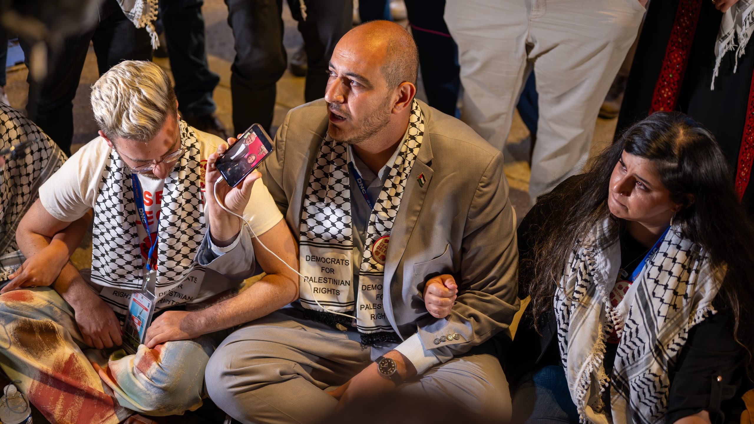 'Uncommitted' delegates hold DNC sit-in after refusal to allow ...