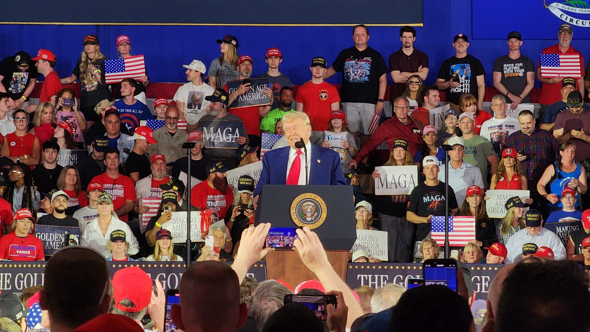 President Trump marks 100 days in office with Macomb County trip - WDET 101.9 FM