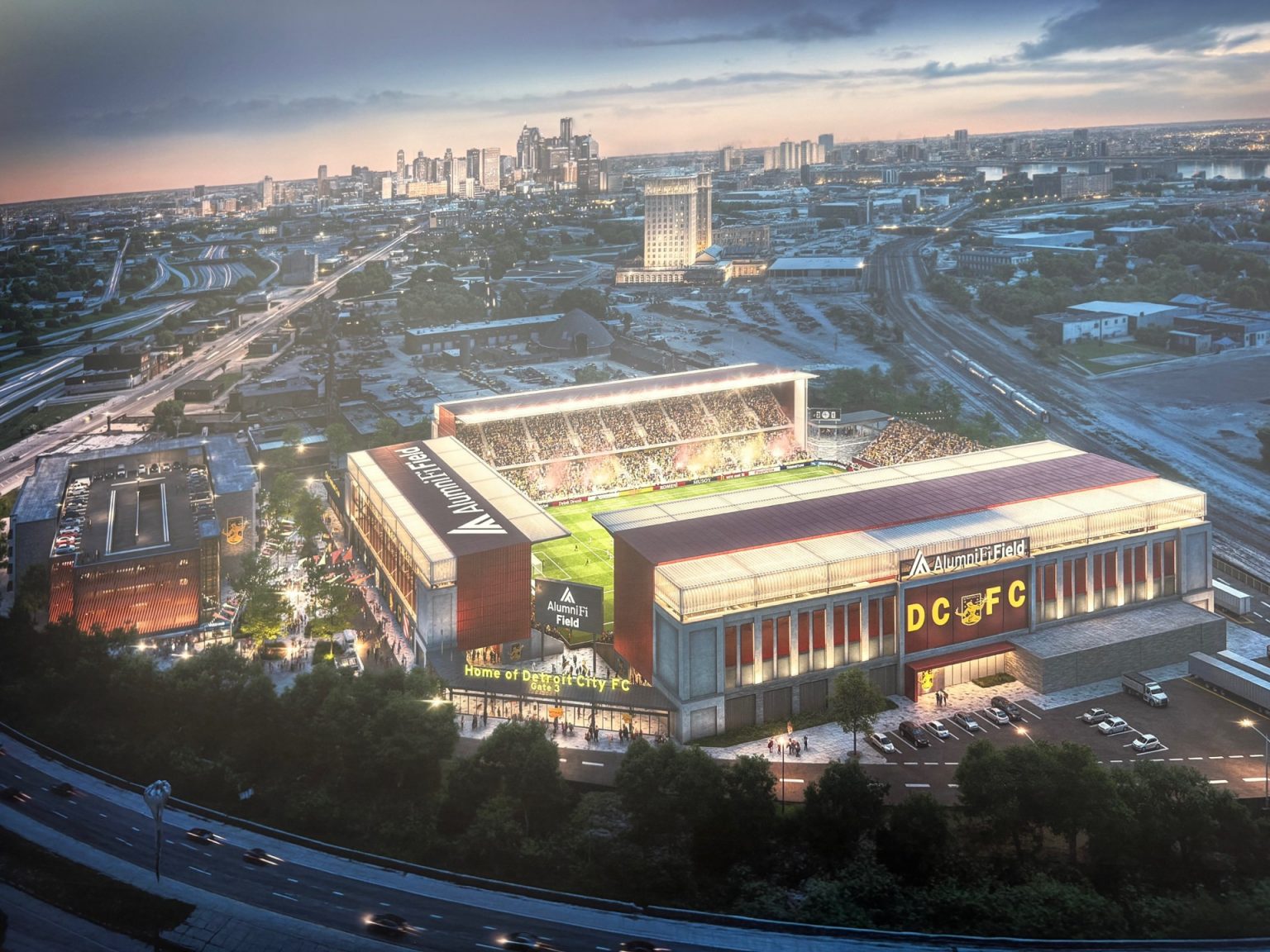 DCFC reveals new stadium's name, plan for community benefits - WDET 101 ...
